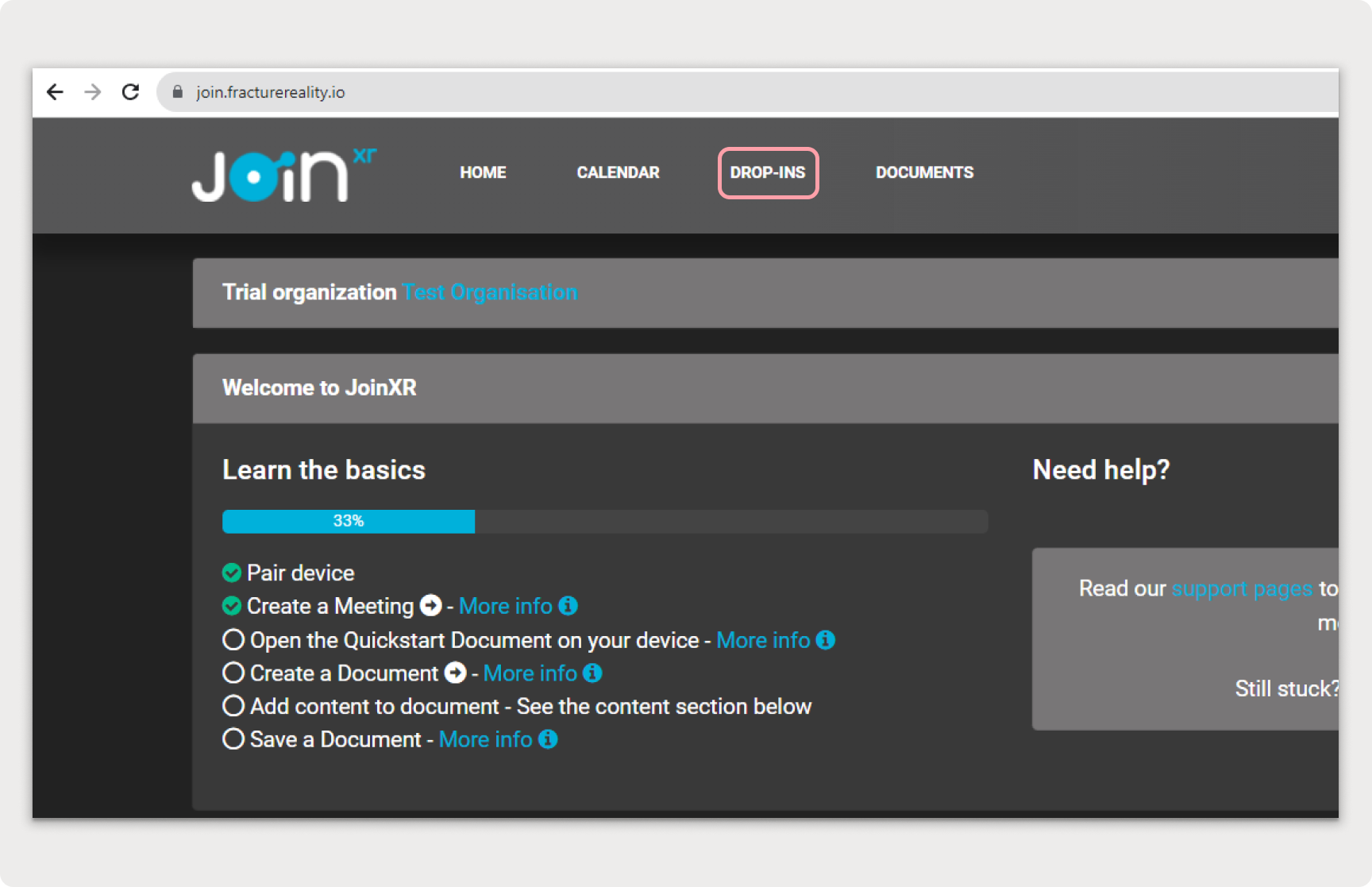 Create a Meeting – JoinXR Support