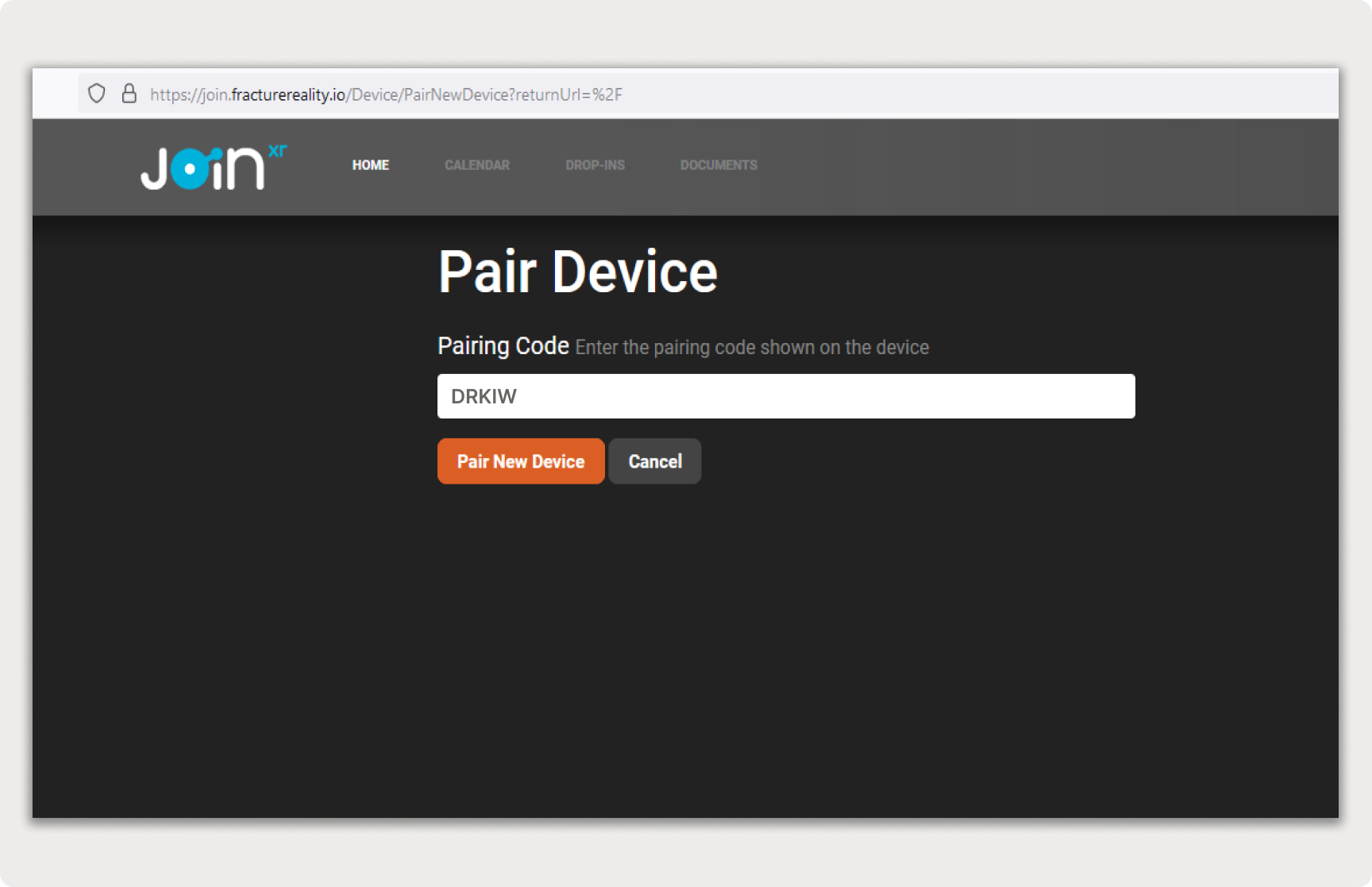 Pair a Device – JoinXR Support