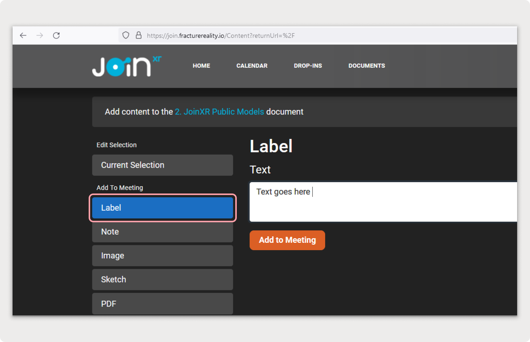 2D Content Types – JoinXR Support