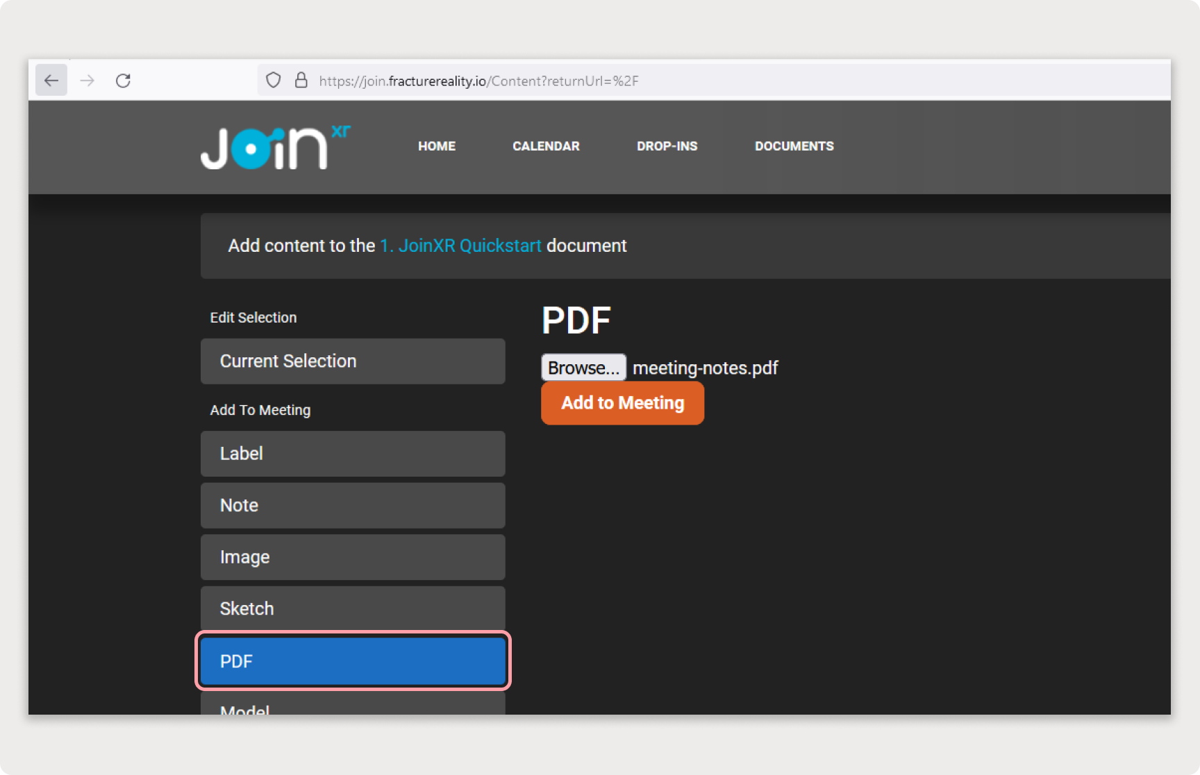2D Content Types – JoinXR Support