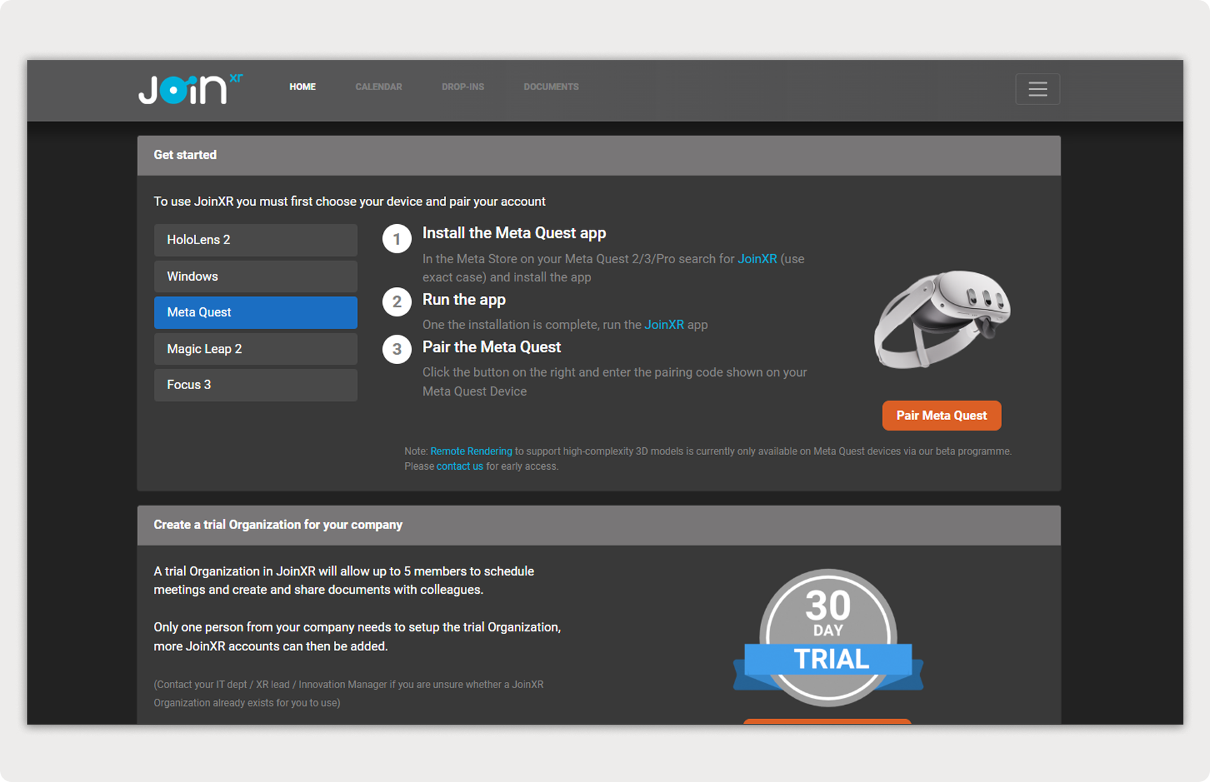 Pair a Device – JoinXR Support