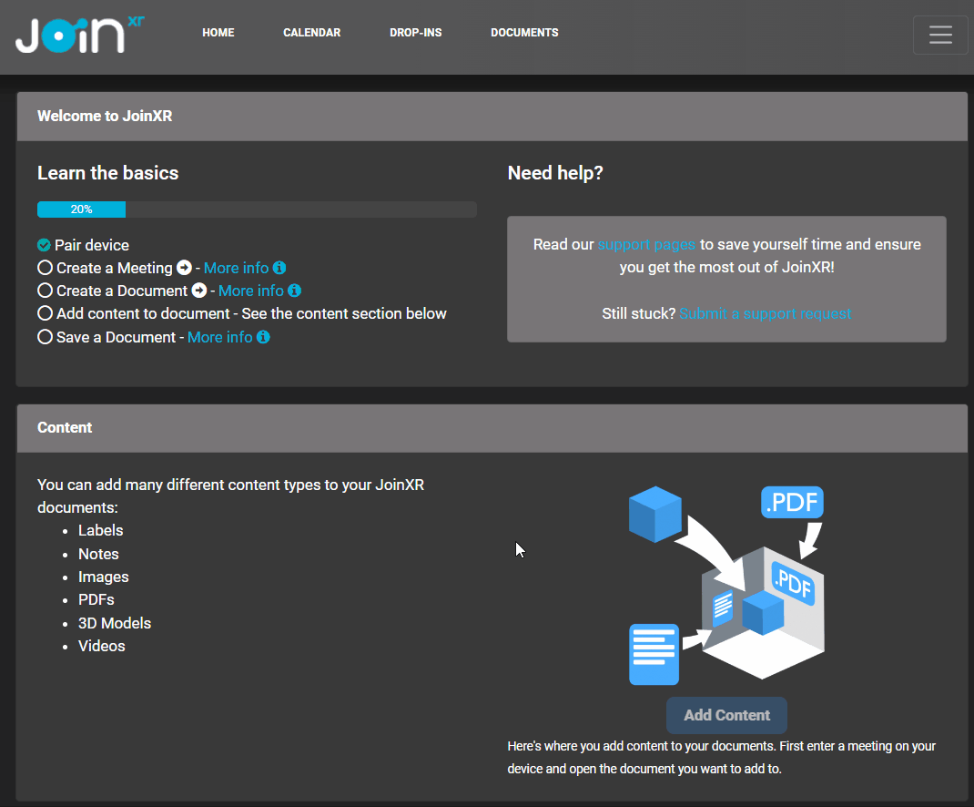 JoinXR Quickstart Tutorial – JoinXR Support